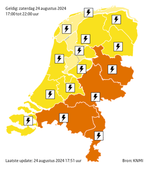 Code oranje in Limburg 24 augustus | Veiligheidsregio Limburg-Noord